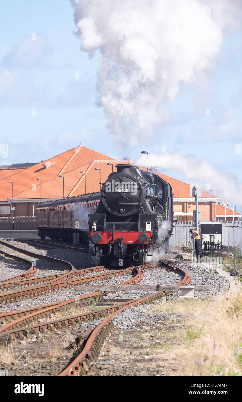 Steam Train at the Station, Whitby Stock Photo - Alamy