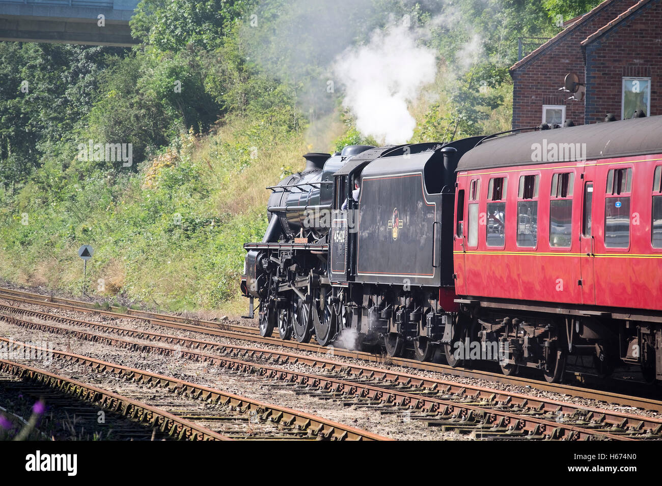 Steam Train at the Station, Whitby Stock Photo - Alamy