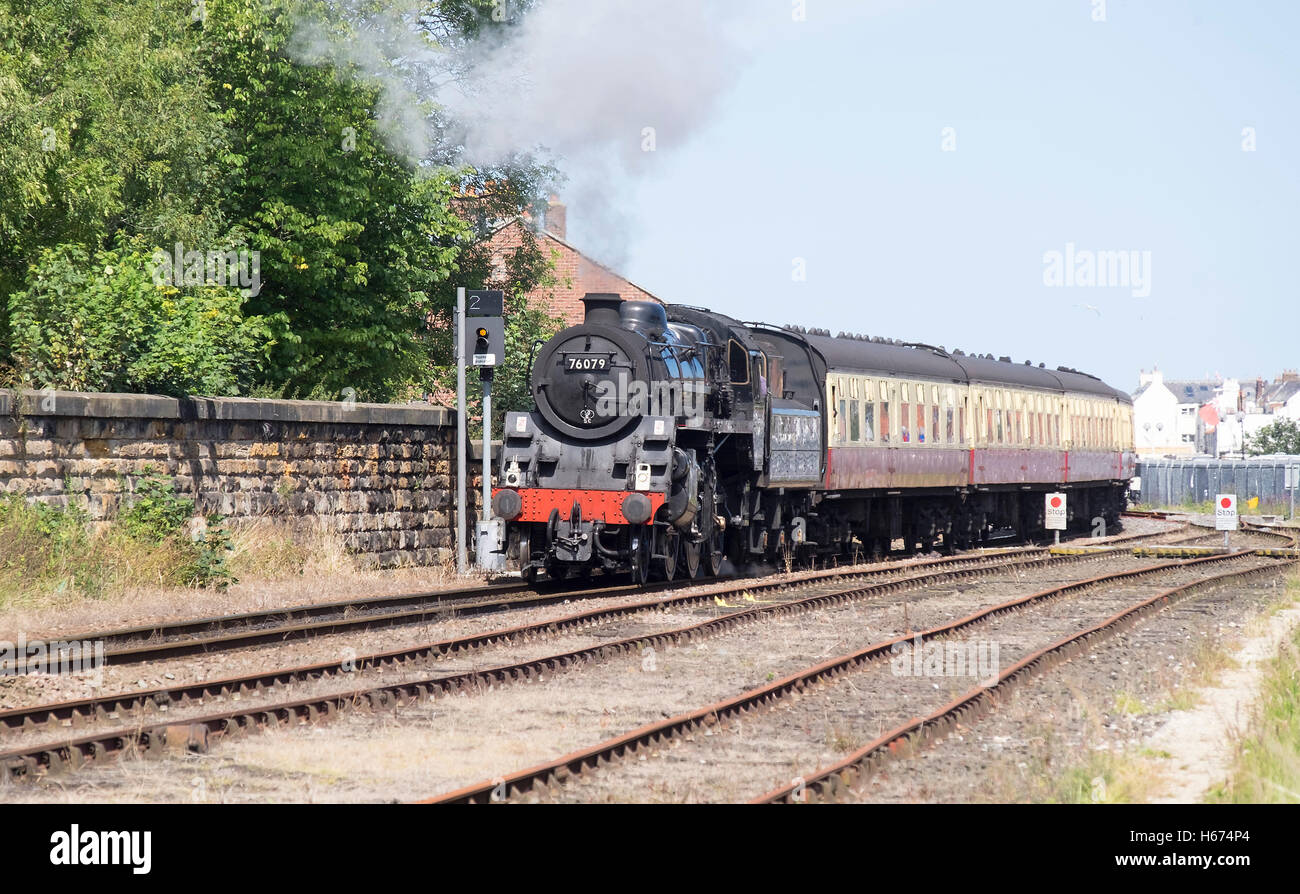 Steam Train at the Station, Whitby Stock Photo - Alamy