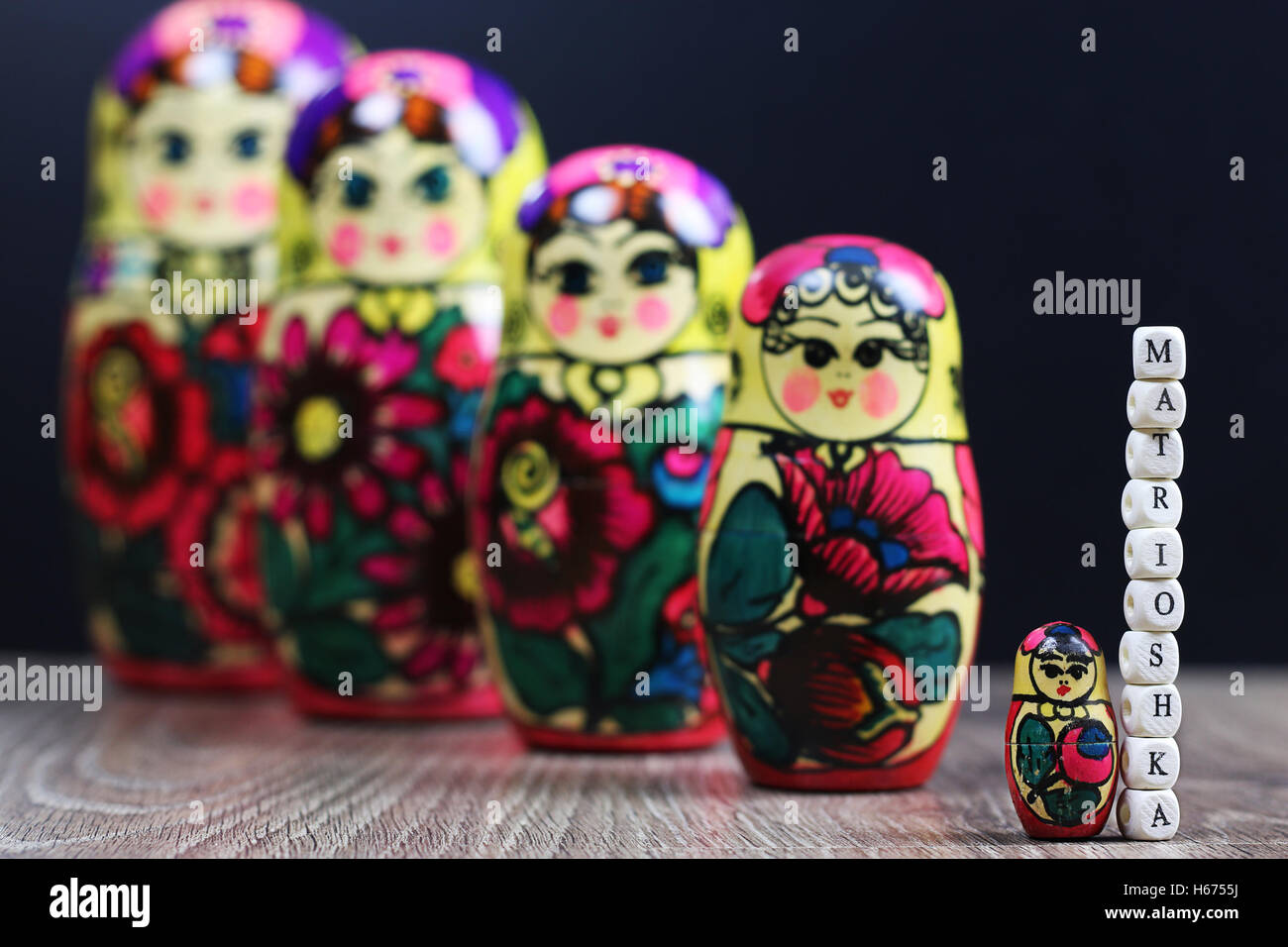 matryoshka different patterns Stock Photo - Alamy