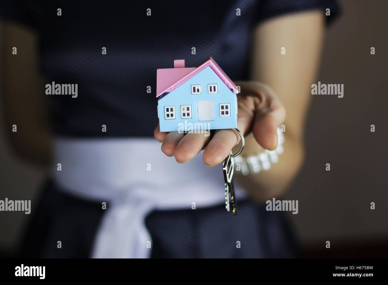 hand house agent Stock Photo - Alamy