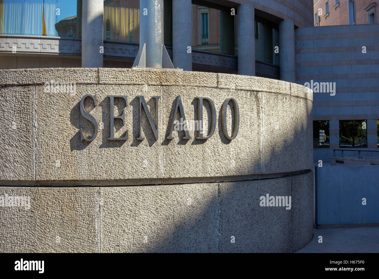 Exterior of the new building of the Spanish Senate (Senado). Madrid ...