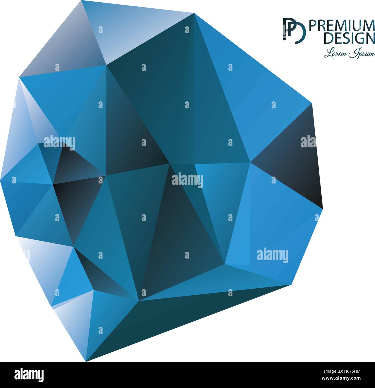 Polygonal Abstract Background Design and PD Logo, EPS 10 supported ...