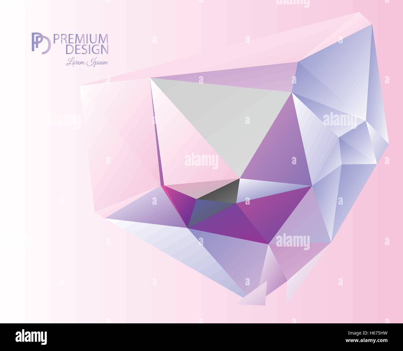 Polygonal Abstract Background Design and PD Logo, EPS 10 supported ...