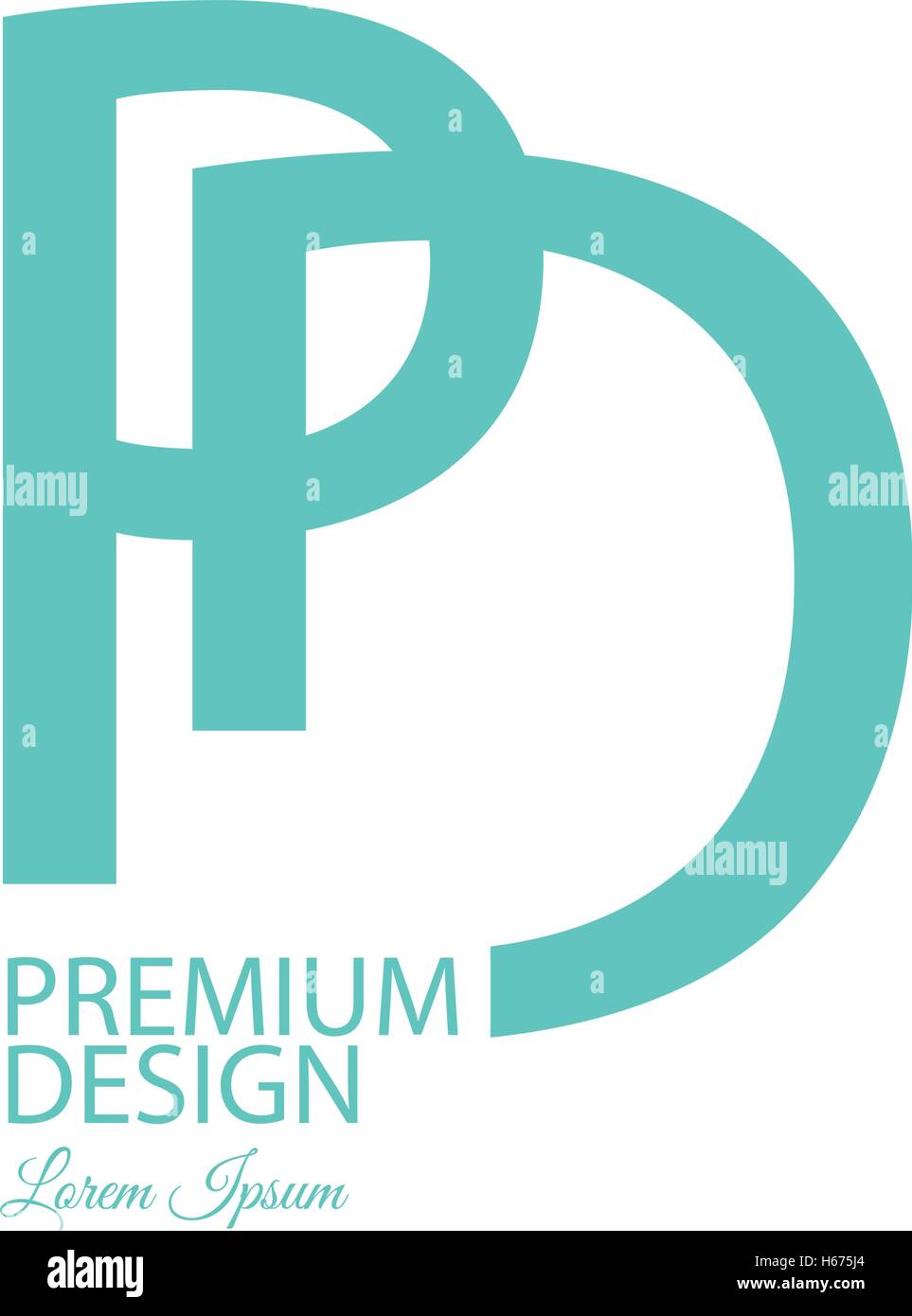 PD Premium Logo Design Concept Stock Vector Image & Art - Alamy