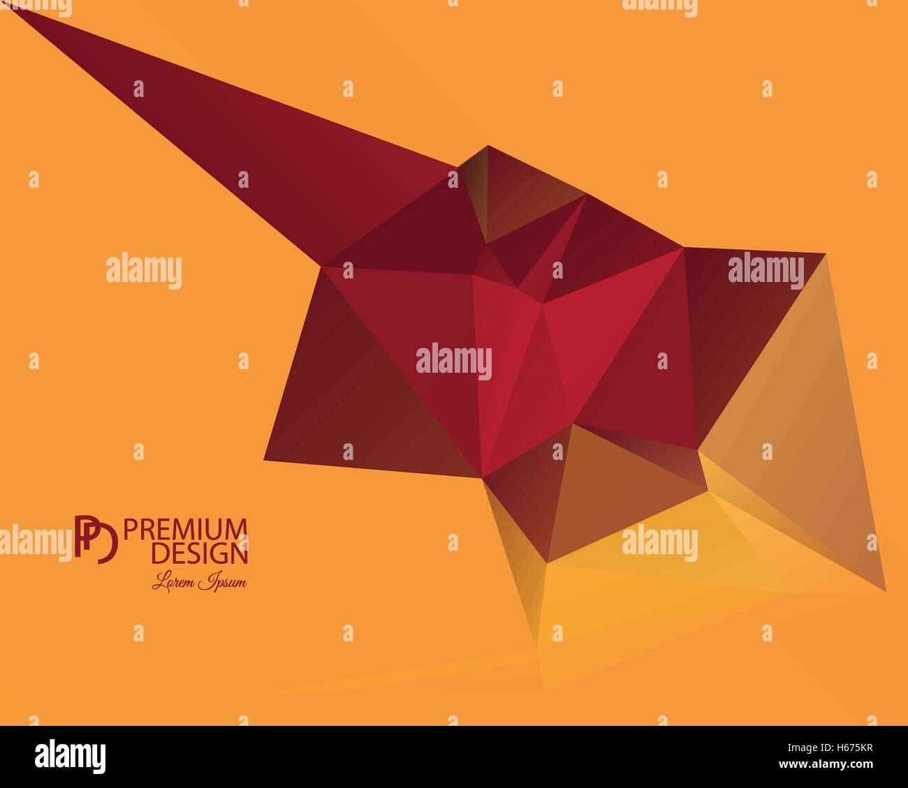 Polygonal Abstract Background Design and PD Logo, EPS 10 supported ...