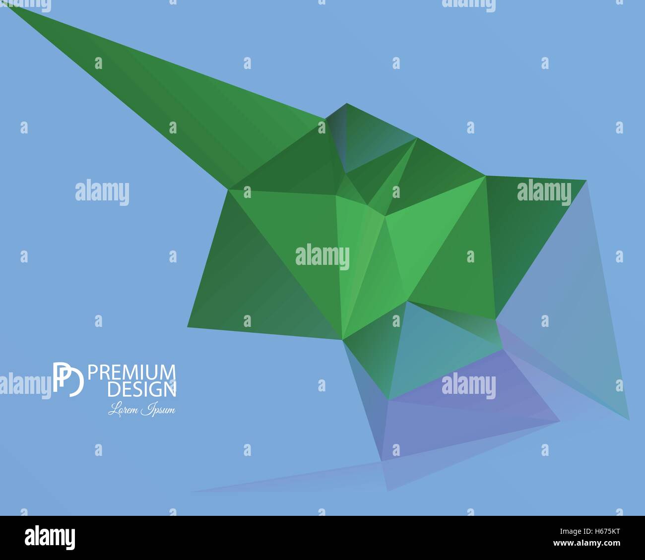 Polygonal Abstract Background Design and PD Logo, EPS 10 supported ...