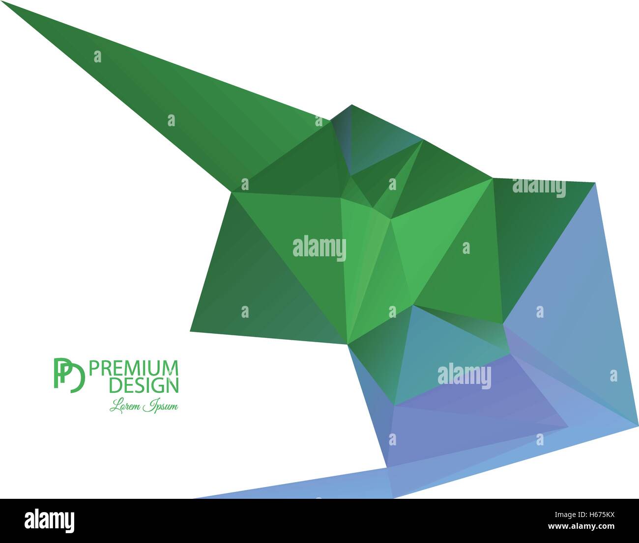 Polygonal Abstract Background Design and PD Logo, EPS 10 supported ...