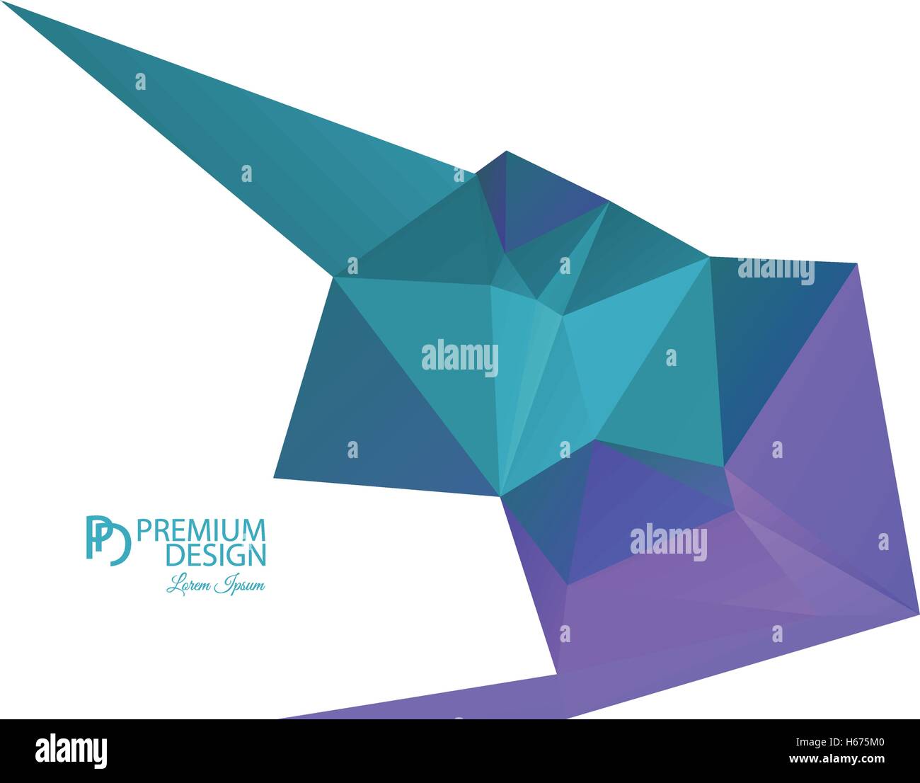 Polygonal Abstract Background Design and PD Logo, EPS 10 supported ...