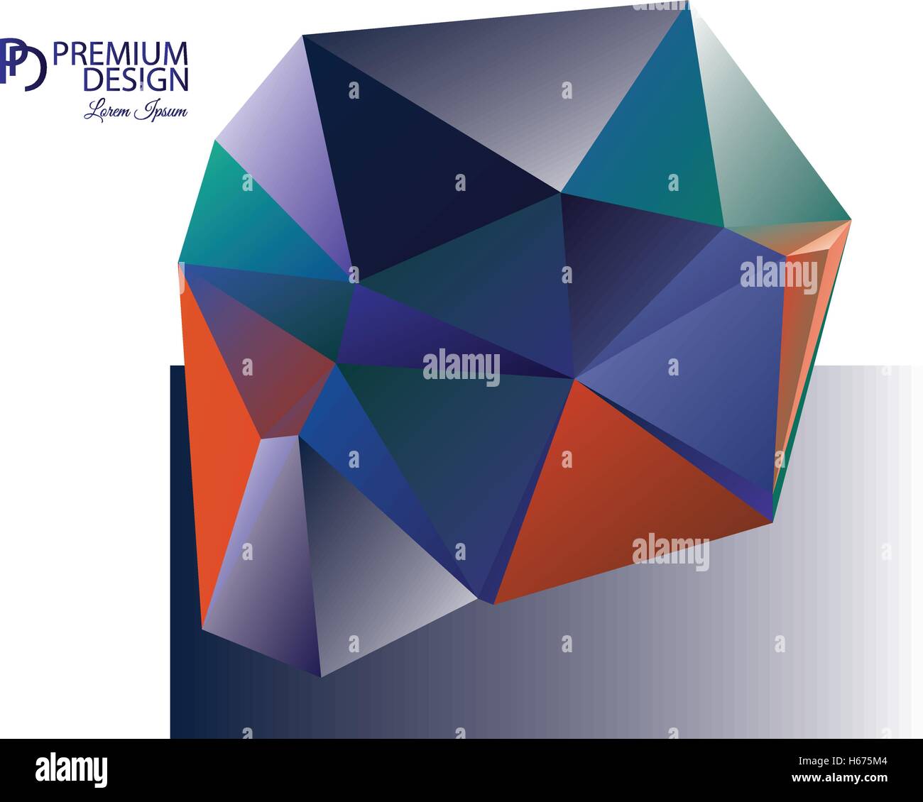 Polygonal Abstract Background Design and PD Logo, EPS 10 supported ...