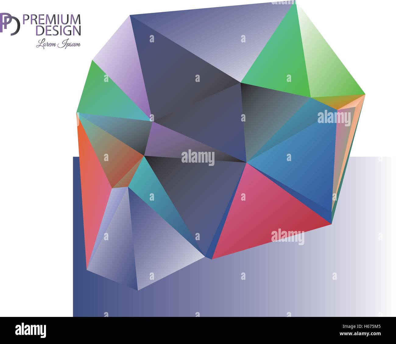 Polygonal Abstract Background Design and PD Logo, EPS 10 supported ...