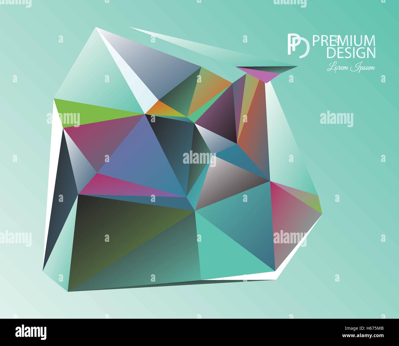 Polygonal Abstract Background Design and PD Logo, EPS 10 supported ...