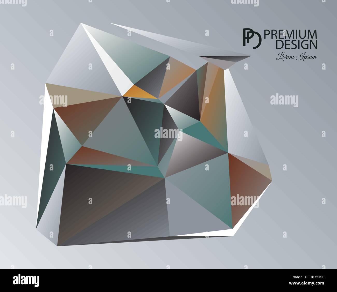 Polygonal Abstract Background Design and PD Logo, EPS 10 supported ...