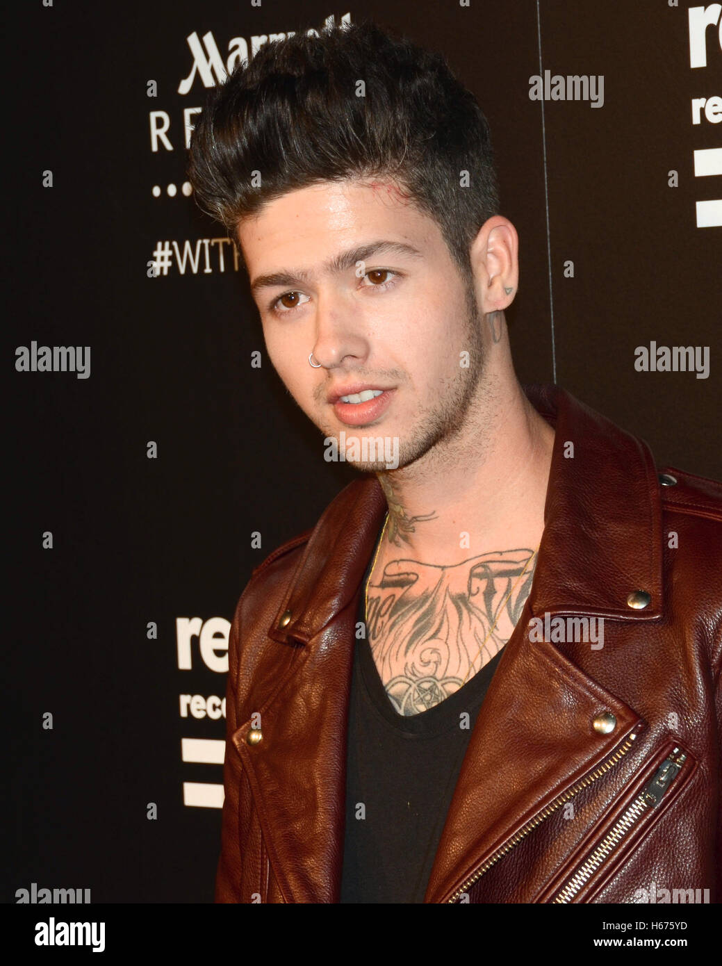 Travis Mills arrives at the Republic Records Private Post-VMA ...