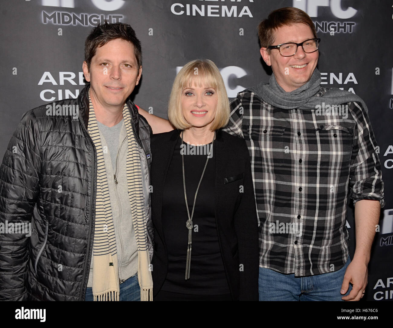 Marcel Sarmiento, Barbara Crampton and Evan Dickson at the Los Angeles ...