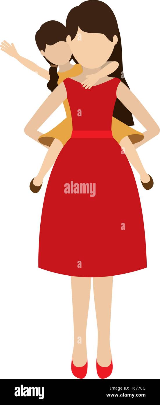 mother and daughter design Stock Vector Image & Art - Alamy
