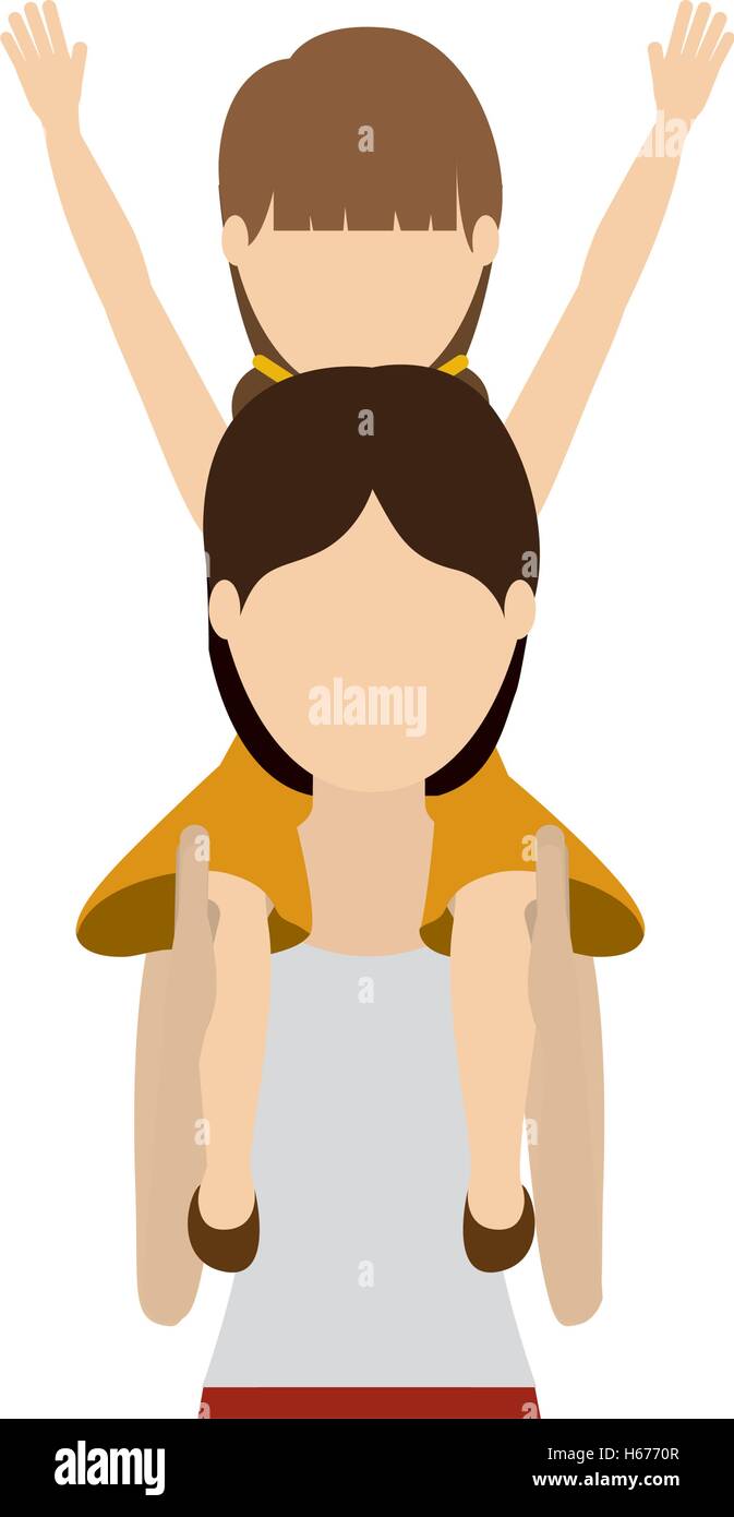 mother and daughter design Stock Vector Image & Art - Alamy