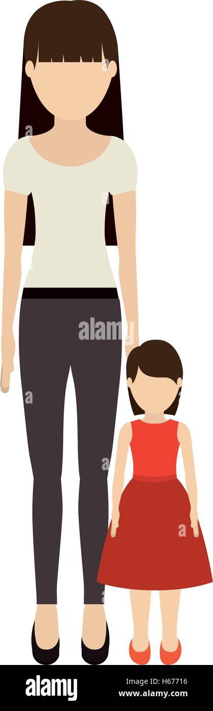 mother and daughter design Stock Vector Image & Art - Alamy