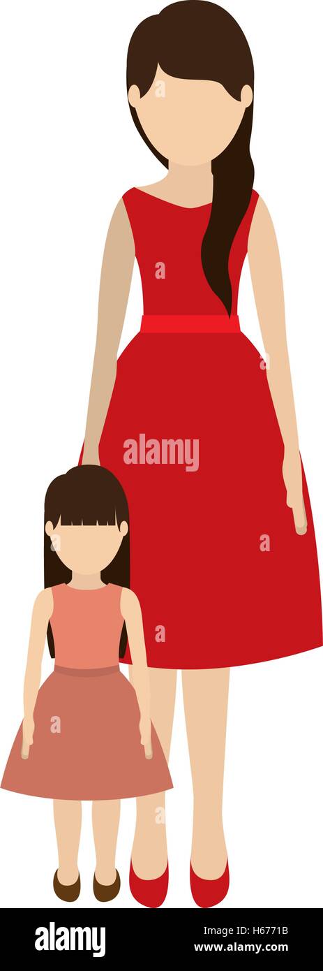 mother and daughter design Stock Vector Image & Art - Alamy