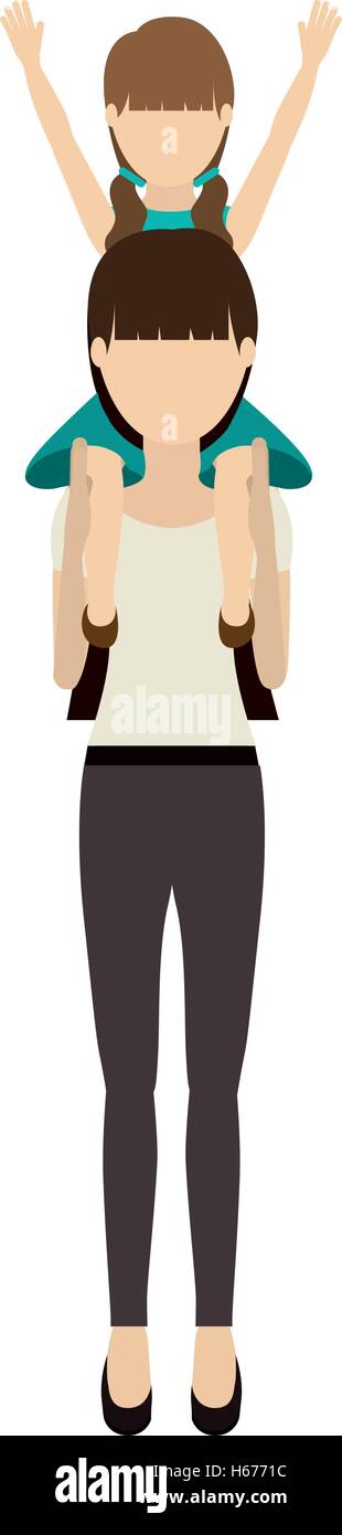 mother and daughter design Stock Vector Image & Art - Alamy