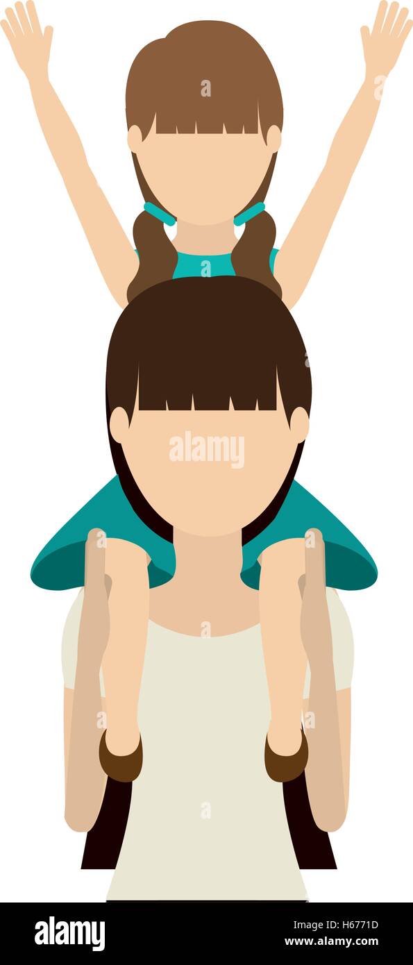 mother and daughter design Stock Vector Image & Art - Alamy