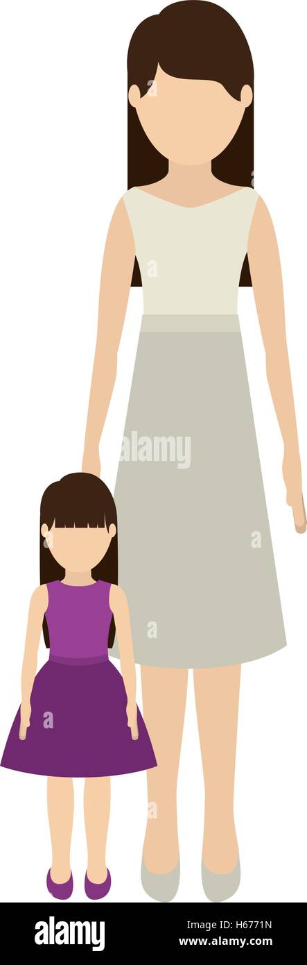 mother and daughter design Stock Vector Image & Art - Alamy