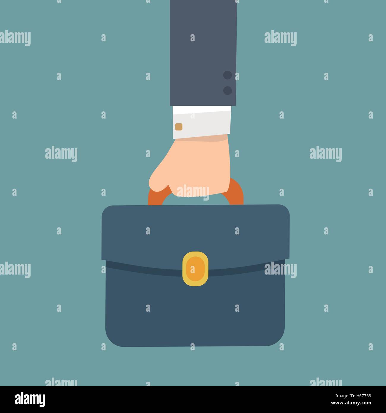 Businessman hand holding briefcase Stock Vector Image & Art - Alamy
