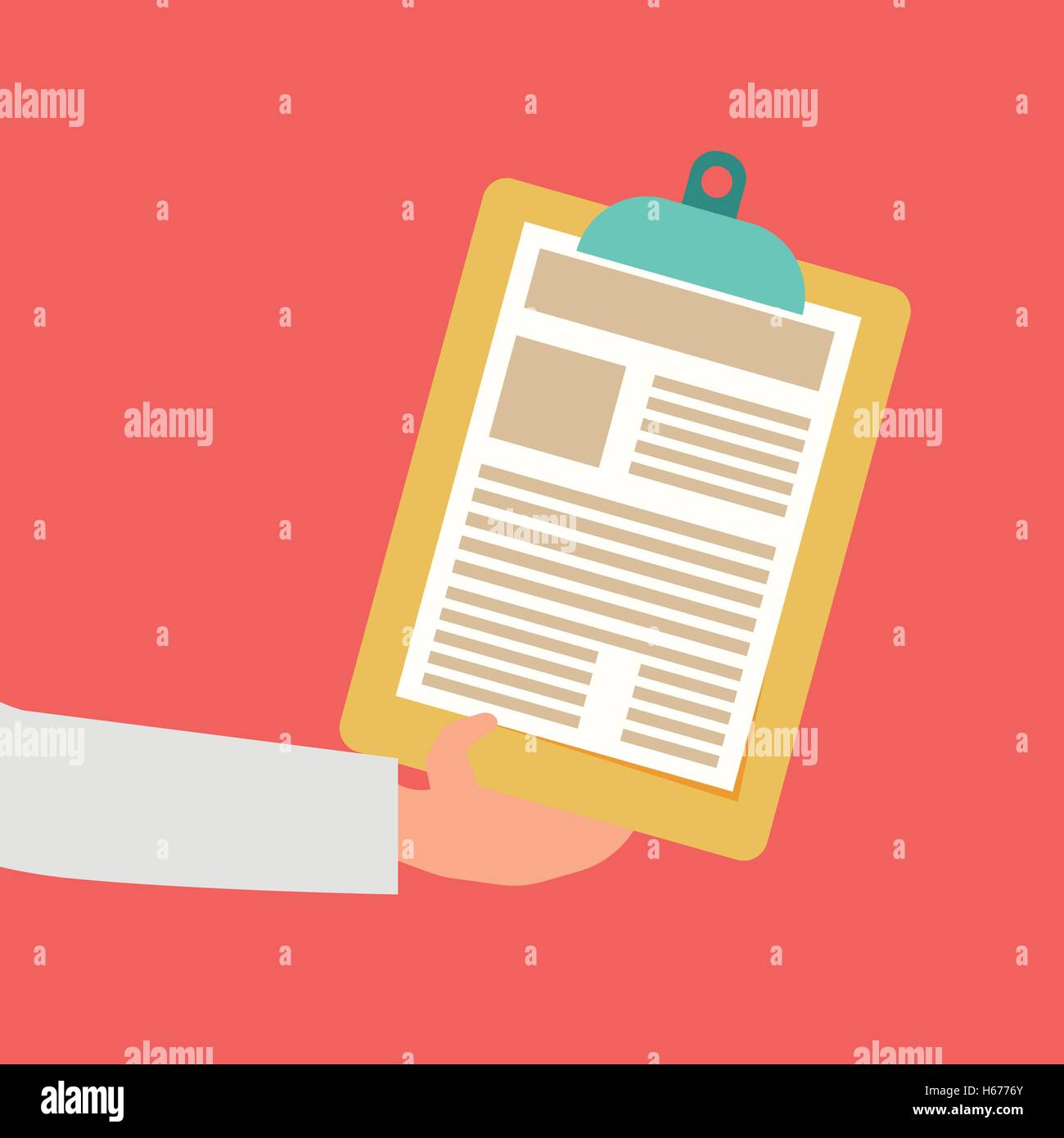 Business man hand holding paper document Stock Vector Image & Art - Alamy