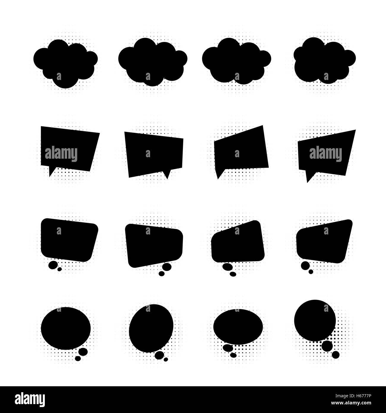 Set for pop art Black and White Stock Photos & Images - Alamy