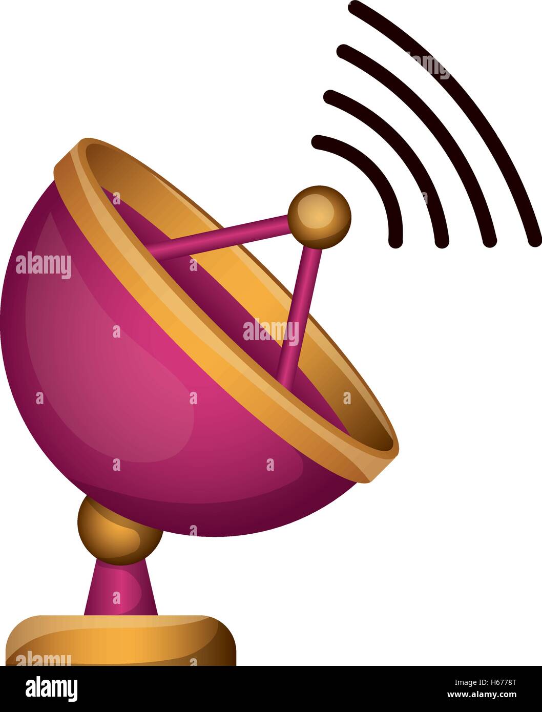 antenna with wireless waves Stock Vector Image & Art - Alamy