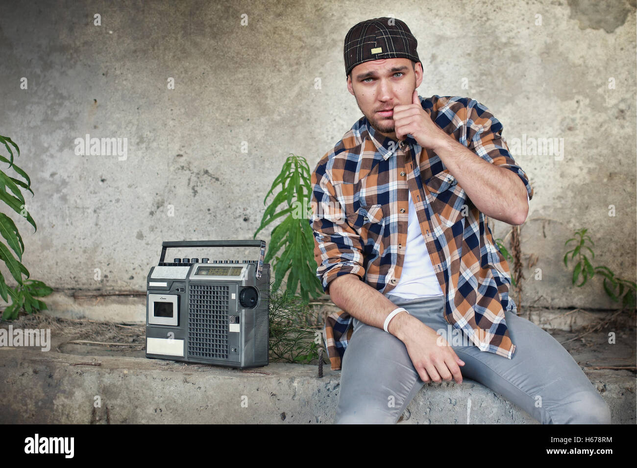 hip hop style man beard Stock Photo - Alamy