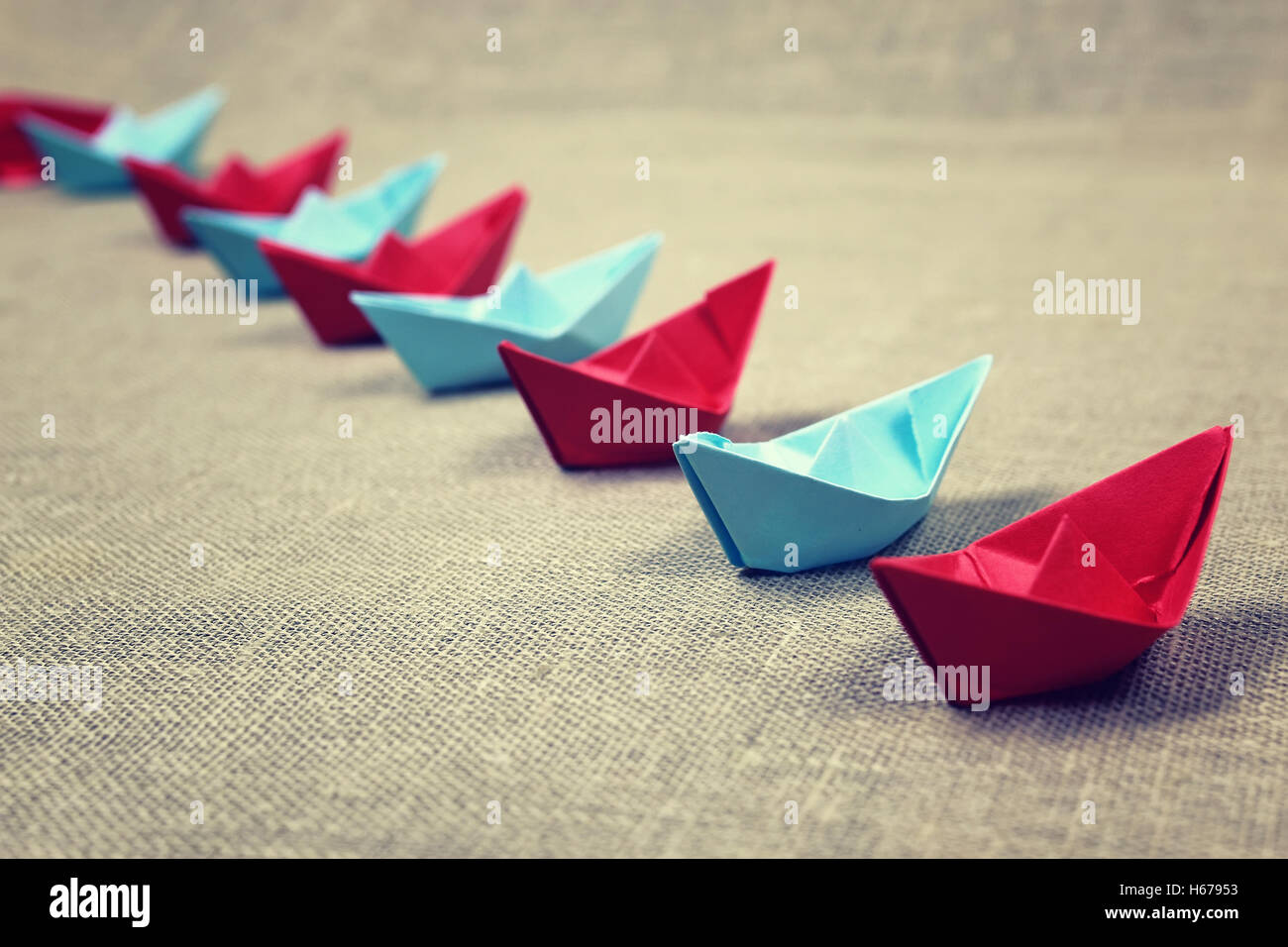 colored paper boats Stock Photo - Alamy