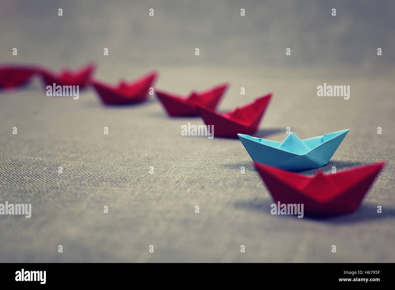 colored paper boats Stock Photo - Alamy