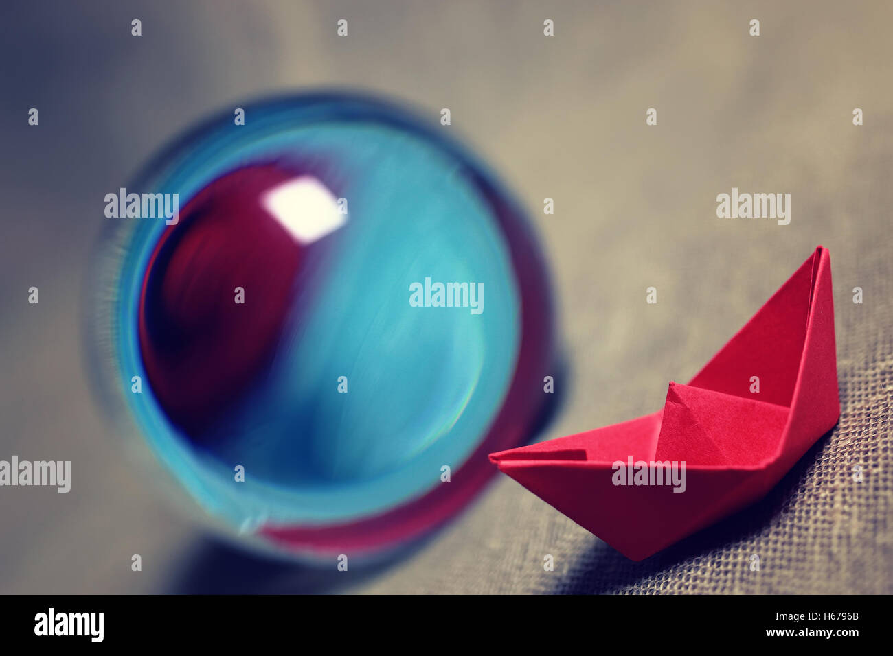 colored paper boats Stock Photo - Alamy
