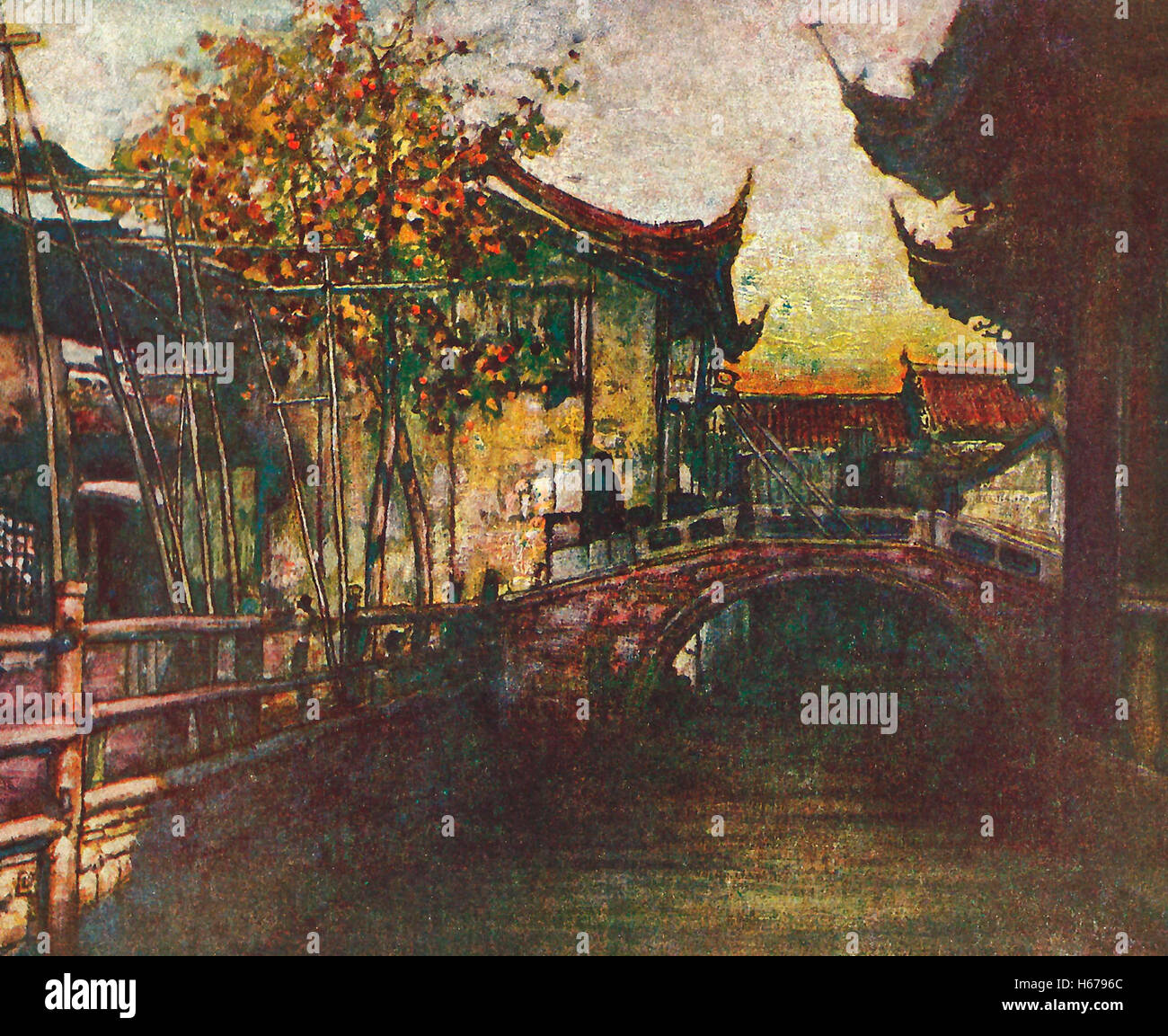 Chinese tea house painting hi-res stock photography and images - Alamy