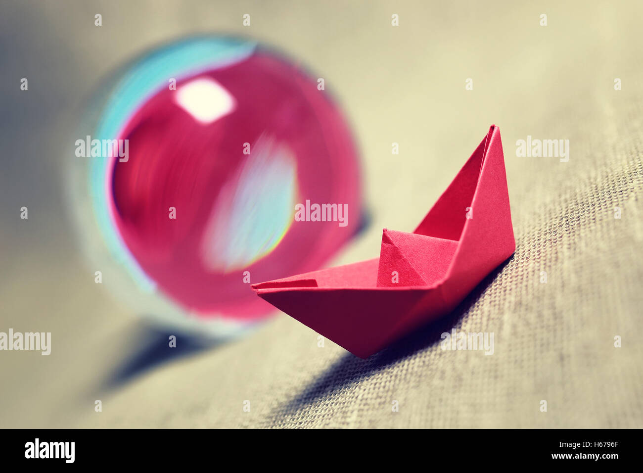 colored paper boats Stock Photo - Alamy