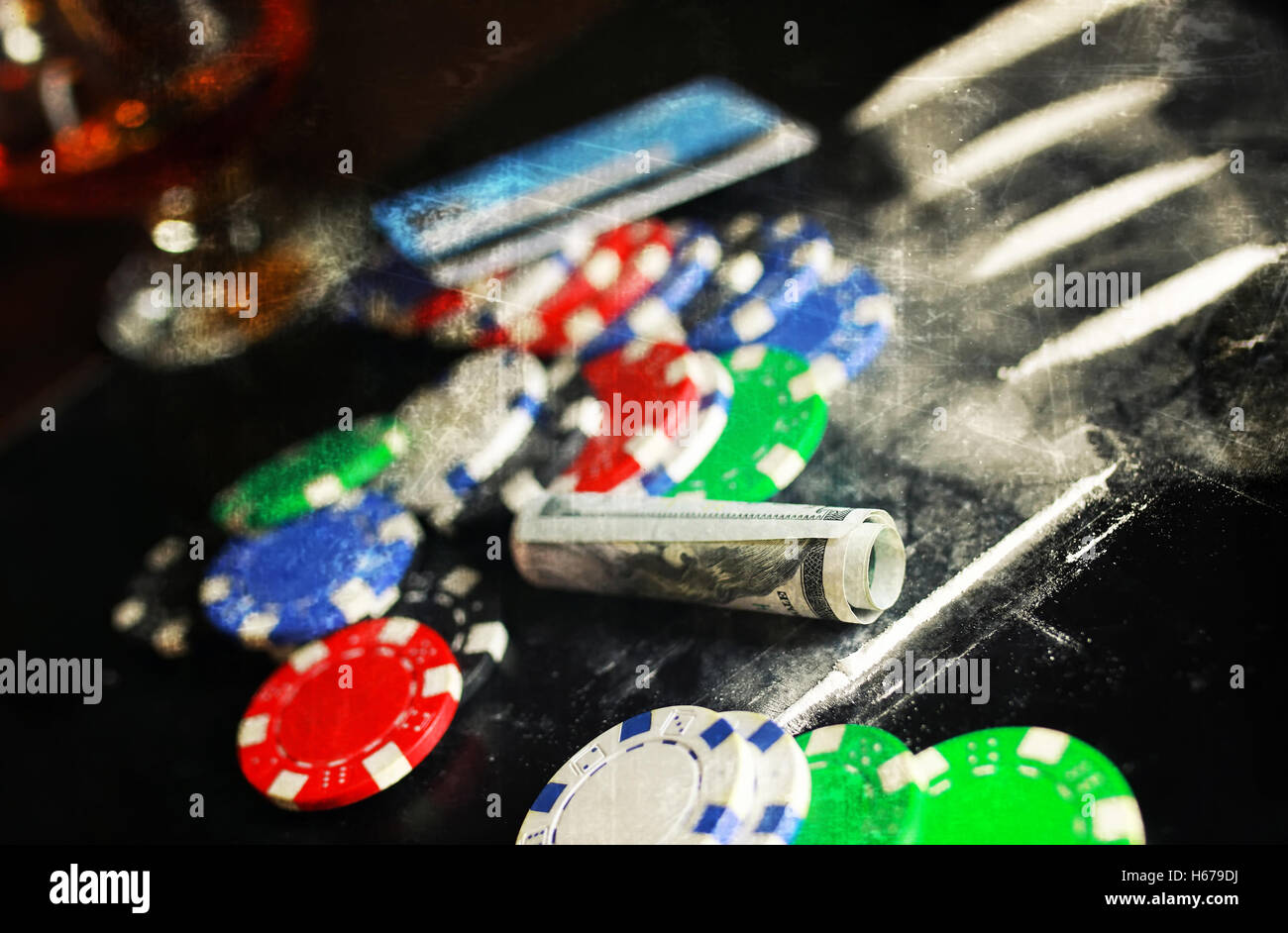 scratch photo concept addiction cocaine alcohol glass drug Stock Photo ...