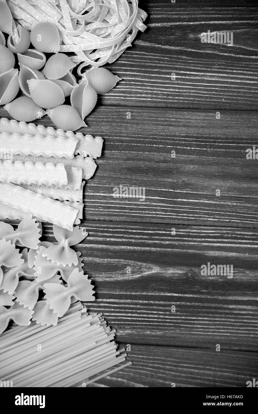 Italian food on gray Black and White Stock Photos & Images - Alamy
