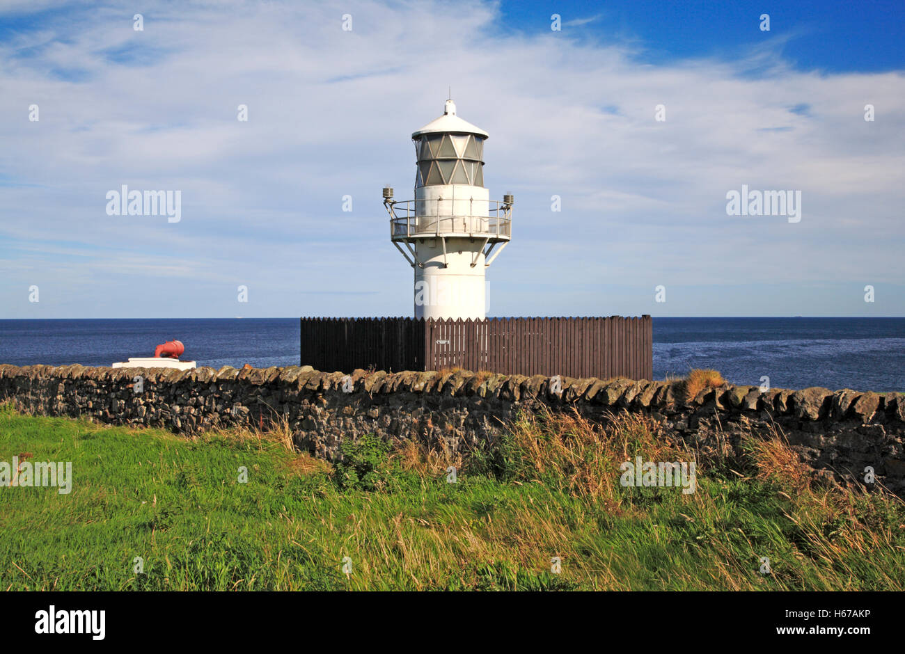 A view of the new automatic lighthouse at Kinnaird Head, Fraserburgh ...