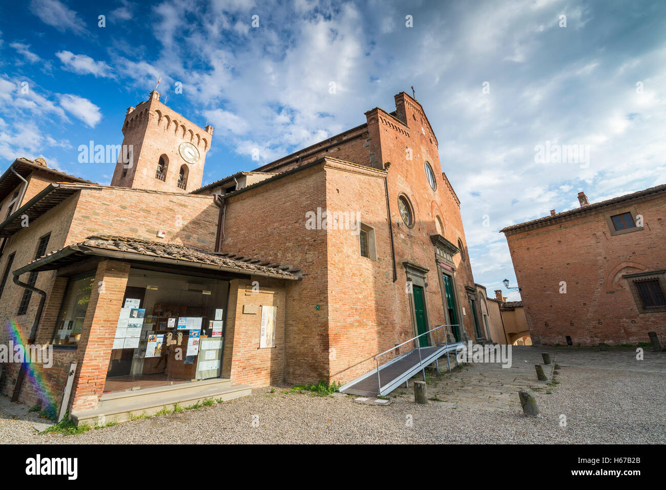 The Duomo in the medieval town of San Miniato, Tuscany, Italy, EU ...