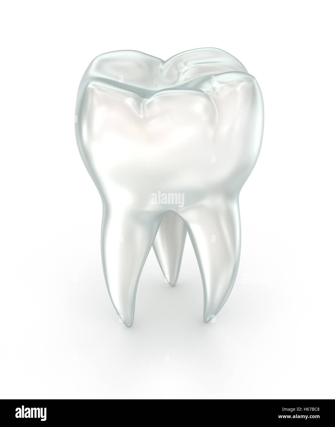 Tooth over white surface. 3d illustration Stock Photo - Alamy