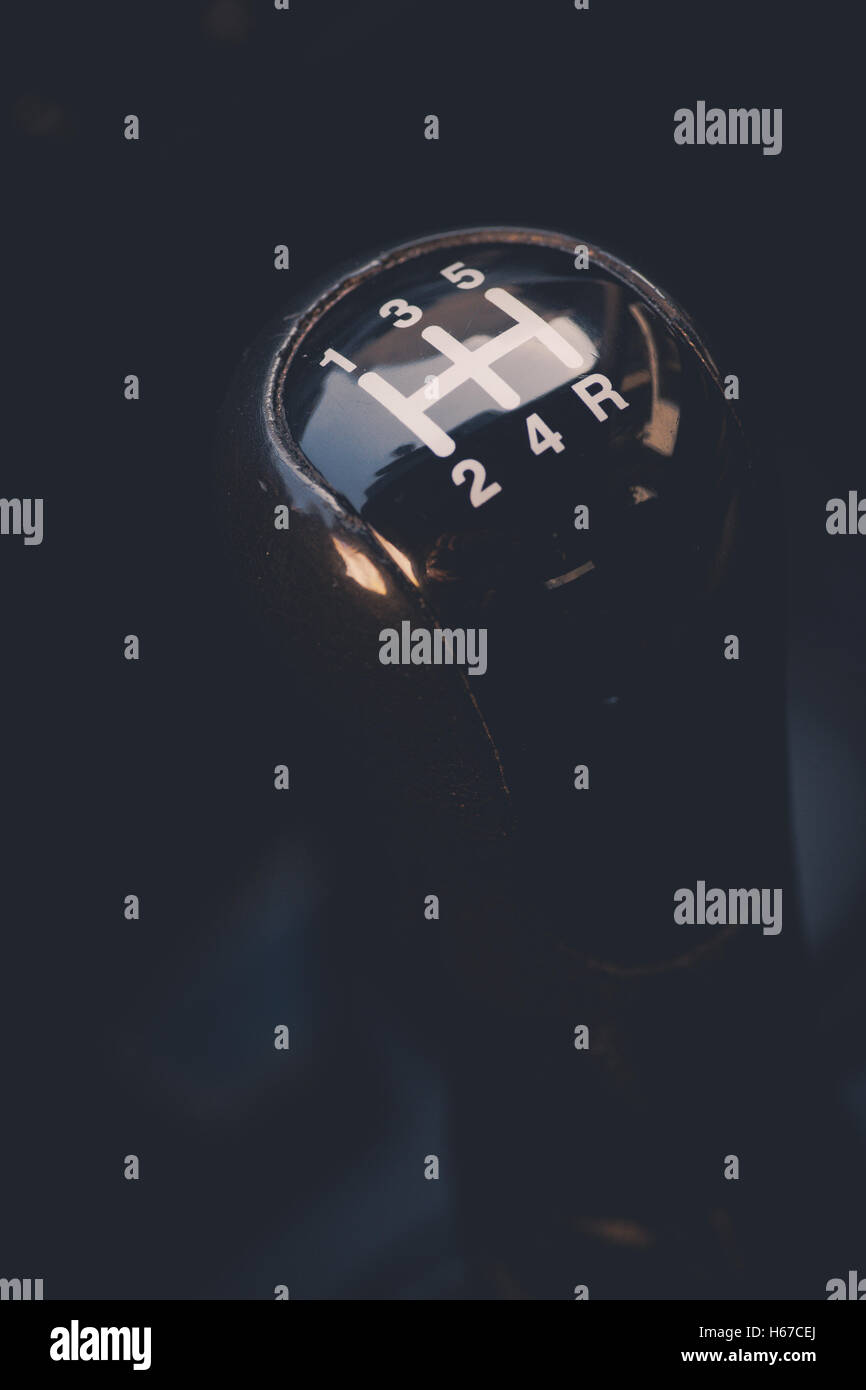 Close up shot of a car's gear shifter Stock Photo - Alamy