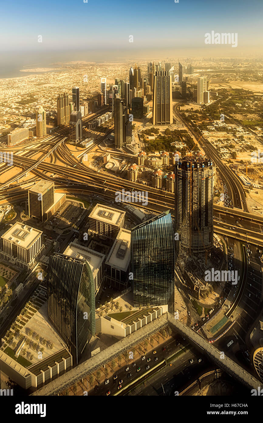 View at Sheikh Zayed Road skyscrapers Stock Photo - Alamy