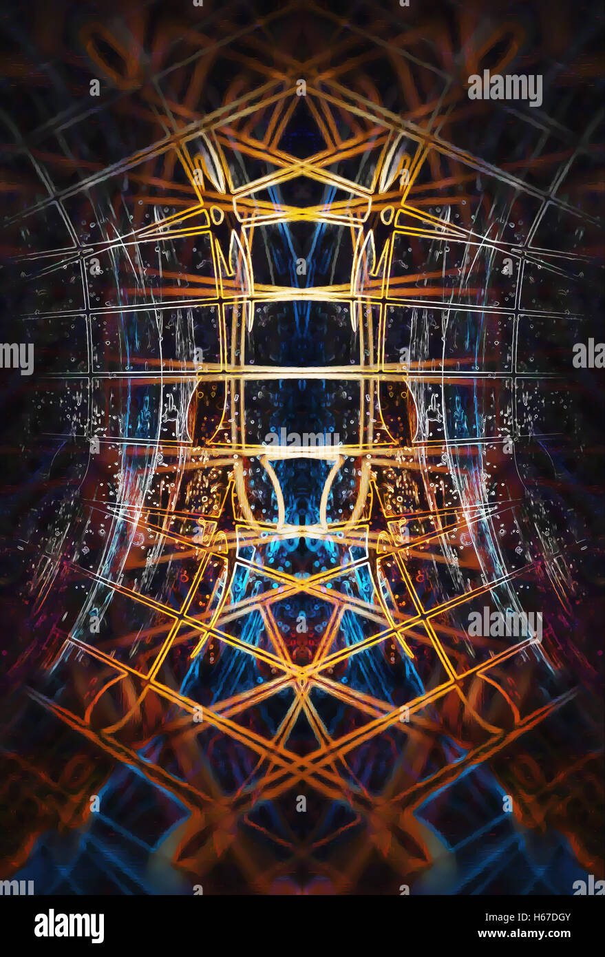 abstract collage with music notes, music concept, computer graphic ...