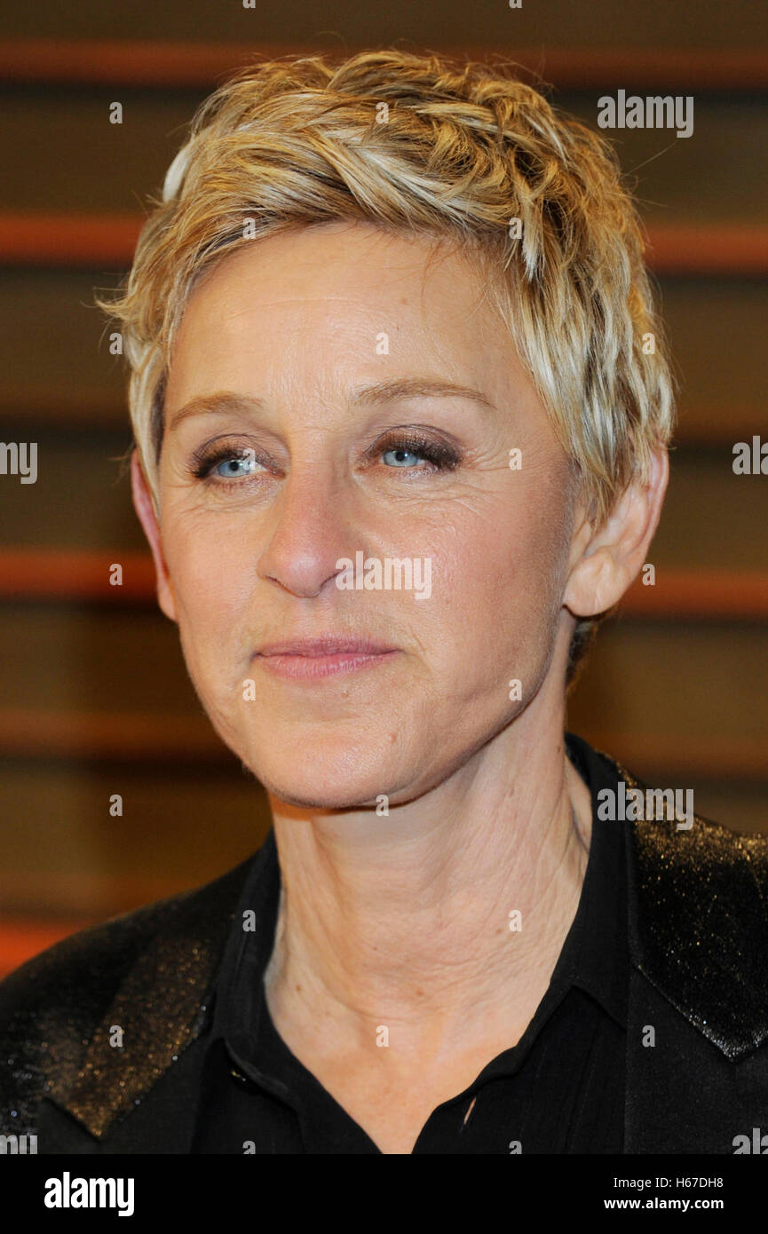 Ellen attends the 2014 Vanity Fair Oscar Party on March 2, 2014 in West ...