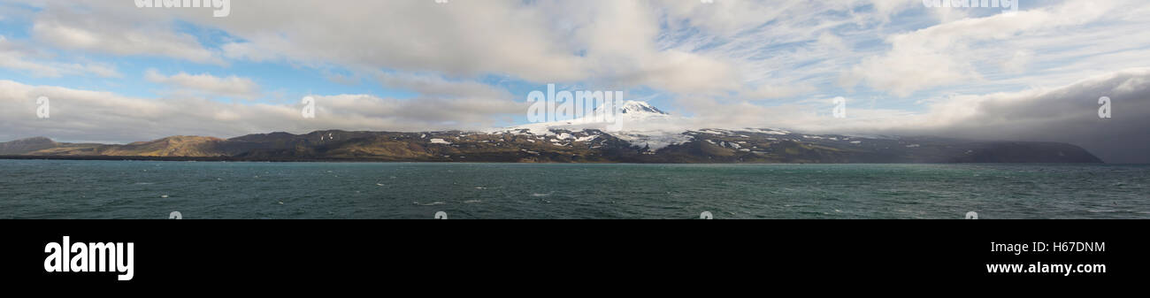 EUROPE, NORWAY, Atlantic Ocean, Jan Mayen Island with Beerenberg ...