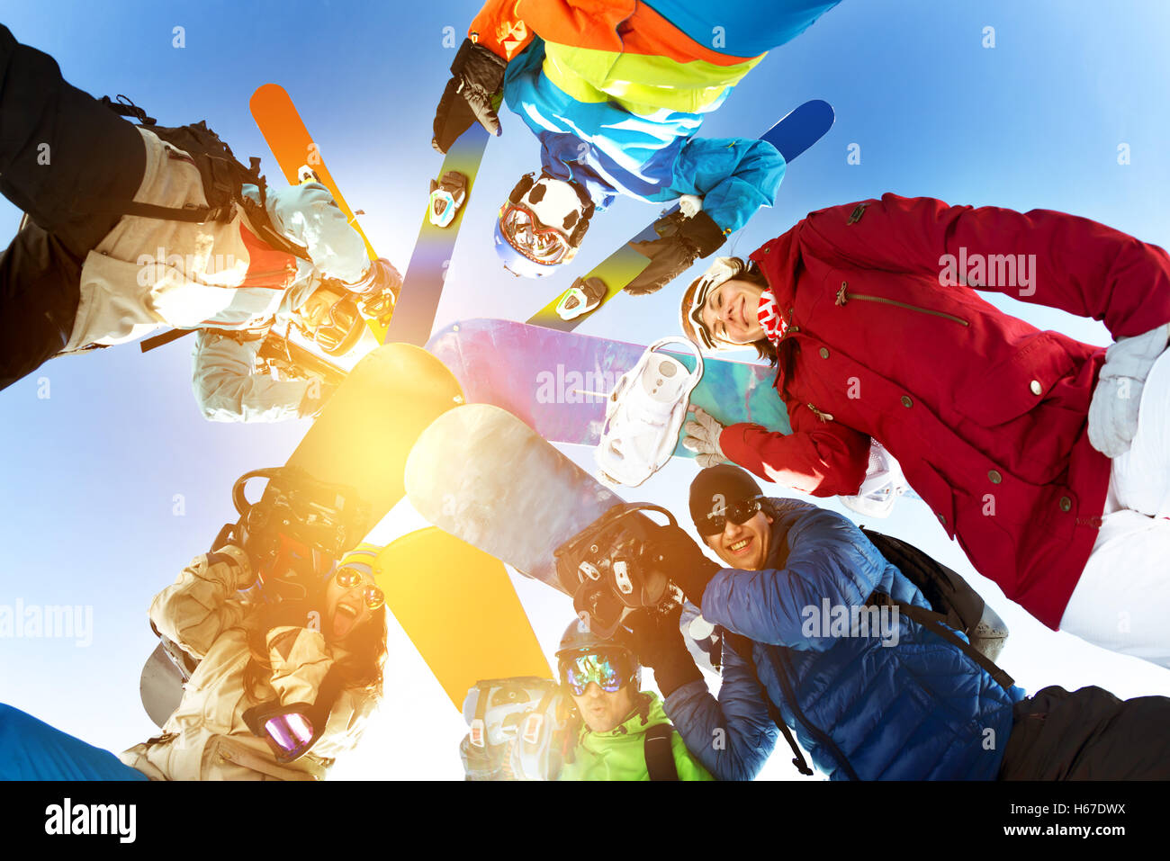 Group skiing hi-res stock photography and images - Alamy