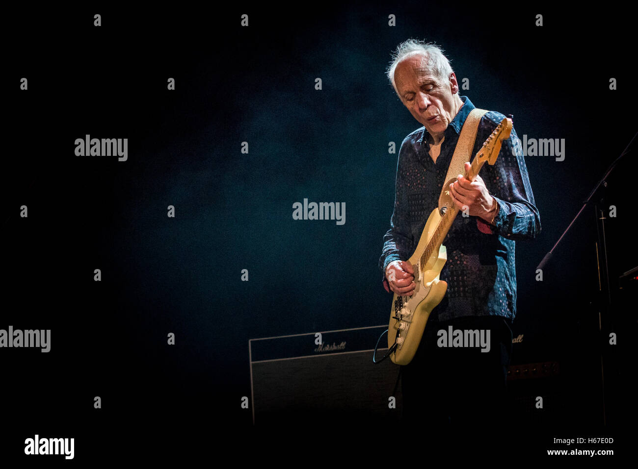 Robin Trower on guitar at Islington Assembly Hall, London Stock Photo ...