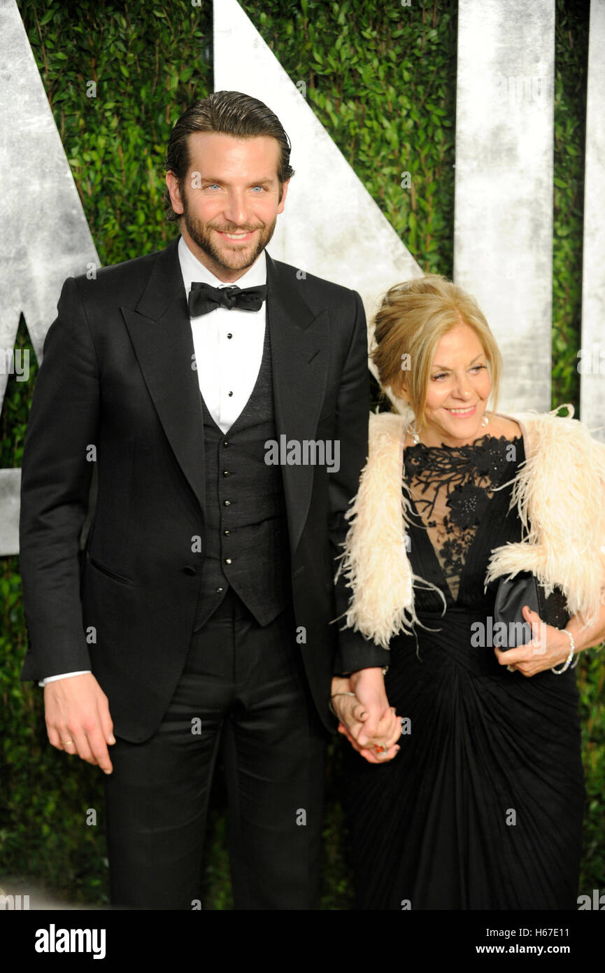 Bradley Cooper and Gloria Cooper arrive for the 2013 Vanity Fair Oscar ...