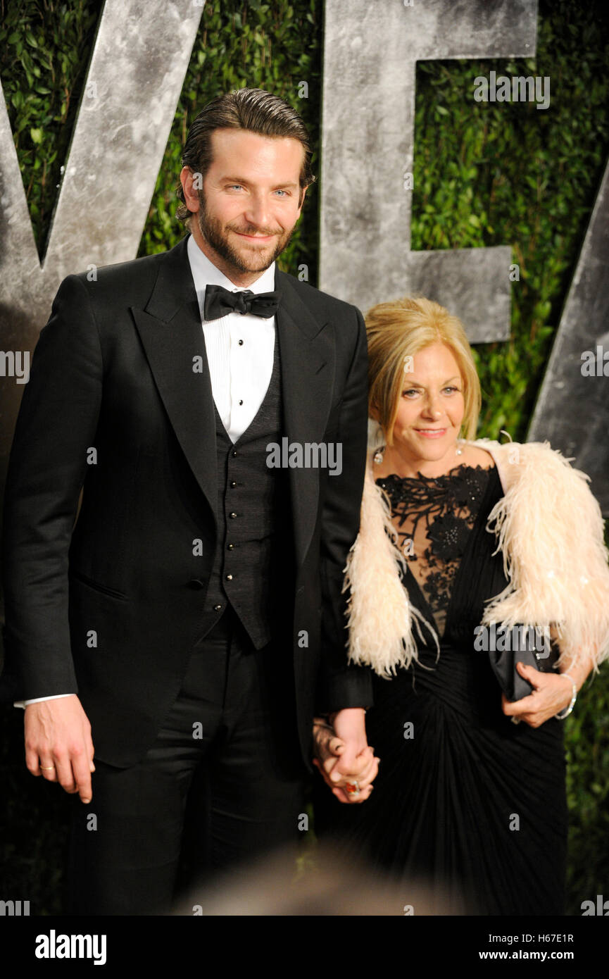 Bradley Cooper and Gloria Cooper arrive for the 2013 Vanity Fair Oscar ...